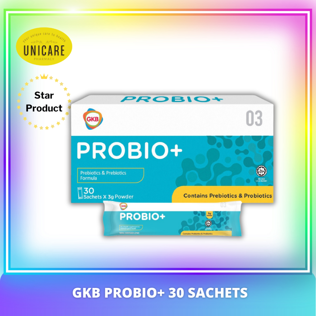 GKB PROBIO+ PROBIOTICS AND PREBIOTICS FORMULA (30 SACHETS) | Shopee ...