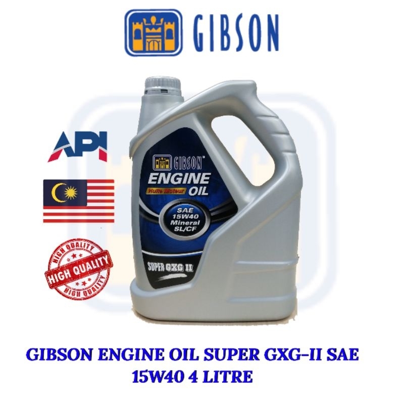 GIBSON ENGINE OIL SUPER GXG-Ⅱ SAE 15W40 4 LITRE | Shopee Malaysia