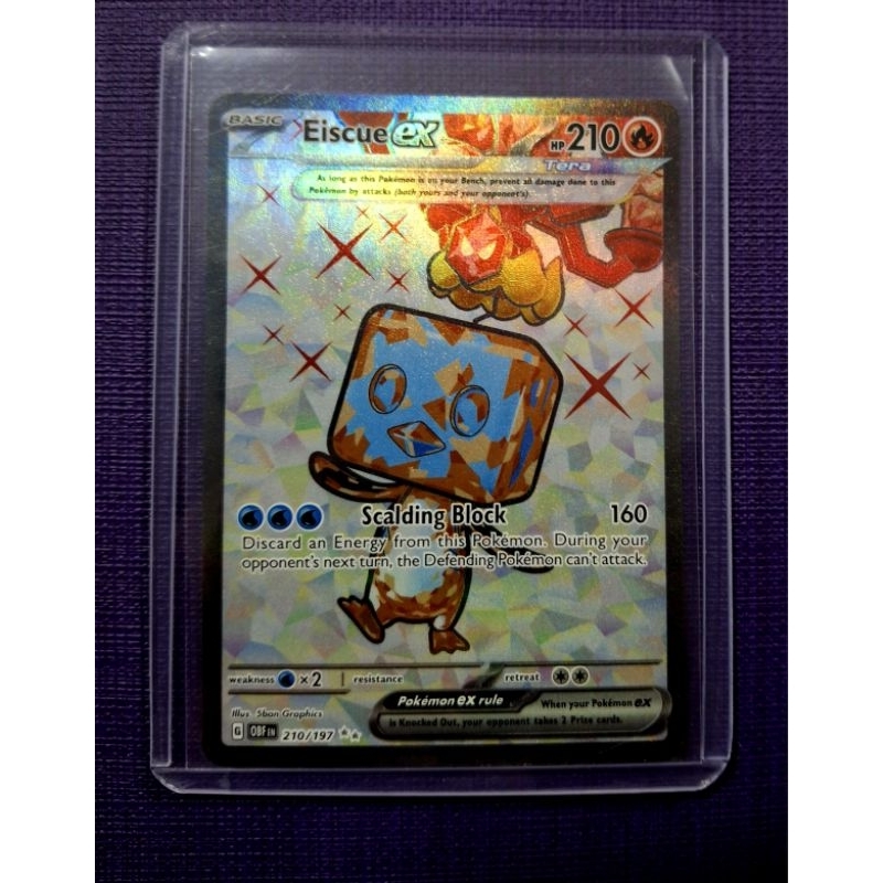 Eiscue ex Full art secret rare - 210/197 [Obsidian Flames] | Shopee ...
