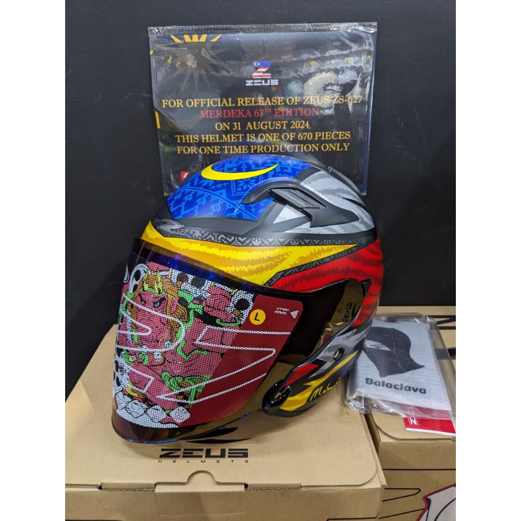 Helmet Zeus Merdeka 67 Limited Edition | Shopee Malaysia