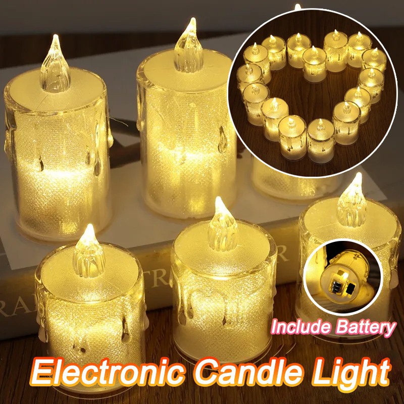 LED Candle Light Battery Powered Electronic Candle Lighting Lilin ...