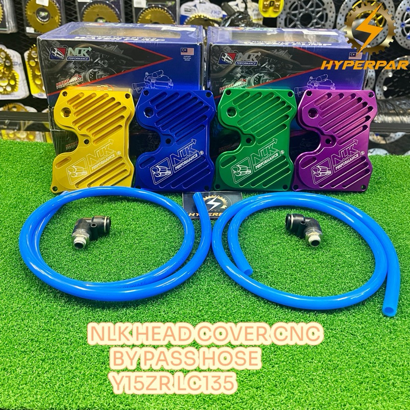 NLK PERFORMANCE HEAD COVER CNC BYPASS HOSE LC135 Y15ZR PURPLE GREEN ...