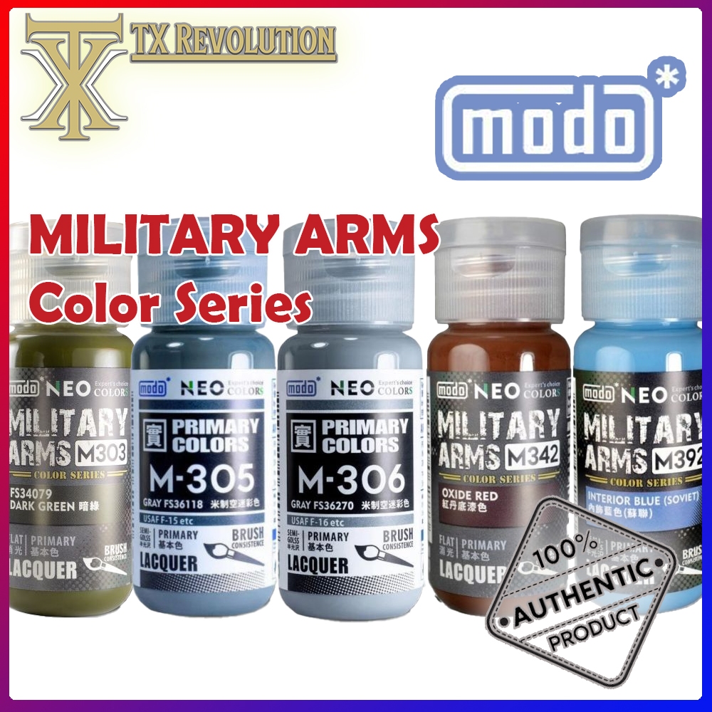 modo Primary Colors Solvent Based Model Paint LACQUER NEO MILITARY ARMS ...