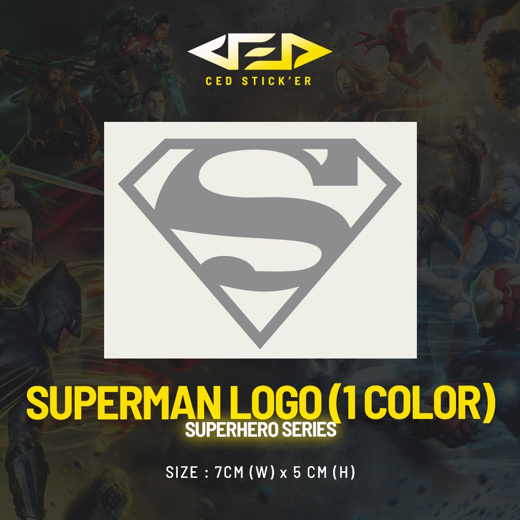 SUPERMAN LOGO STICKER (1 COLOR) | SUPERHERO SERIES | Shopee Malaysia
