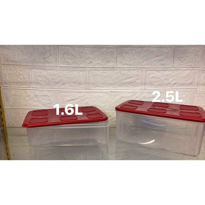 Ready stock-Tupperware clear mate 1.6L/2.5L(red) | Shopee Malaysia