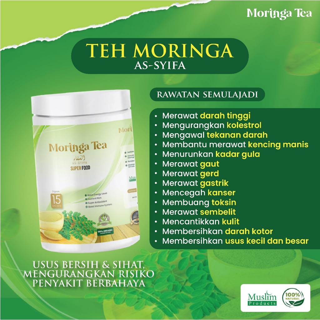 Moringa Tea DND Moringa Oleifera Daun Kelor Original Dari HQ Moringa ...