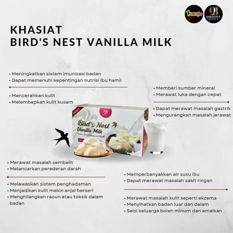 Sarang Burung Walit (Birdnest Vanilla Milk) | Shopee Malaysia