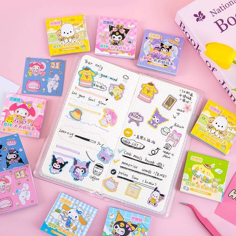 20sheets 6cm Sanrio Handbook Cute Sticker kids Reward Kuromi Dairy ...