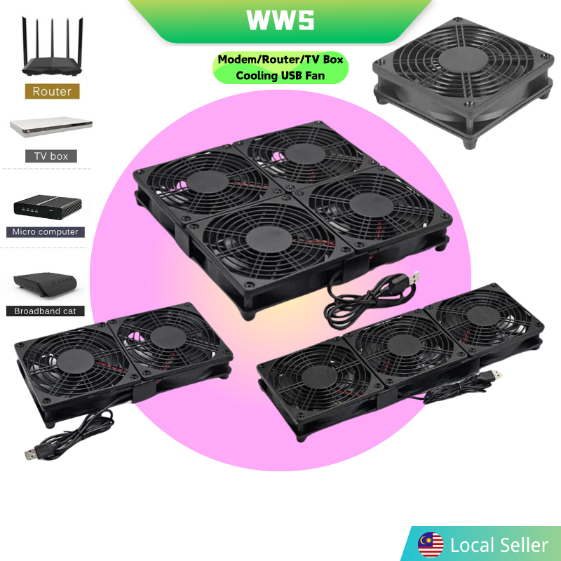1800RPM Modem Fan Router Set-top Box Cooling Fan TV Box Cooler Desktop ...