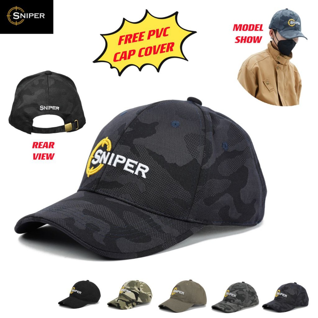SP085) FREE CAP COVER] High Quality Trendy Cotton SNIPER Baseball Cap ...