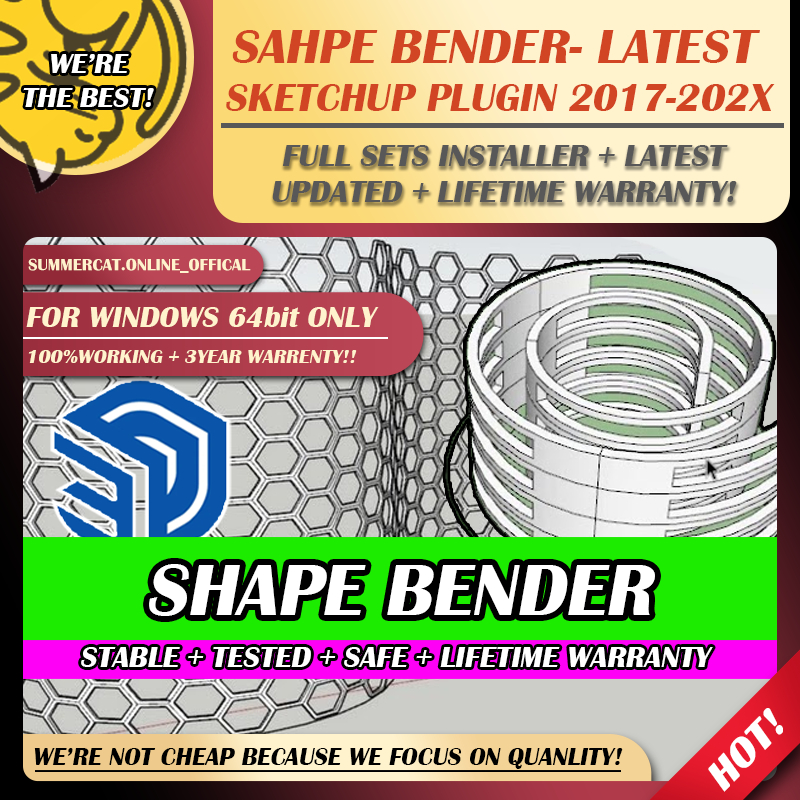 Latest🔥【Shape Bender 】Sketchup Plugin 2015-202X Extension | Shopee Malaysia