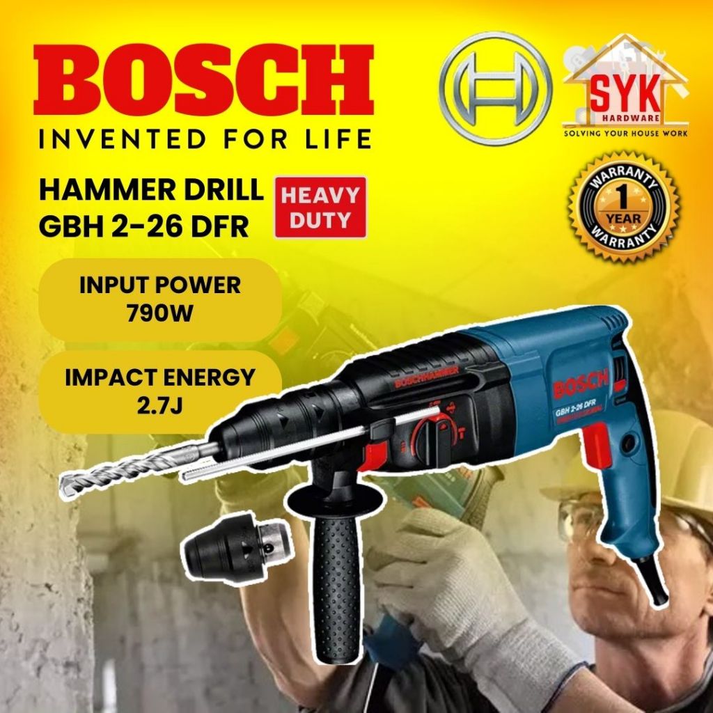 SYK Bosch GBH2-26DFR GBH 2-26 DFR Corded Professional Rotary Hammer ...