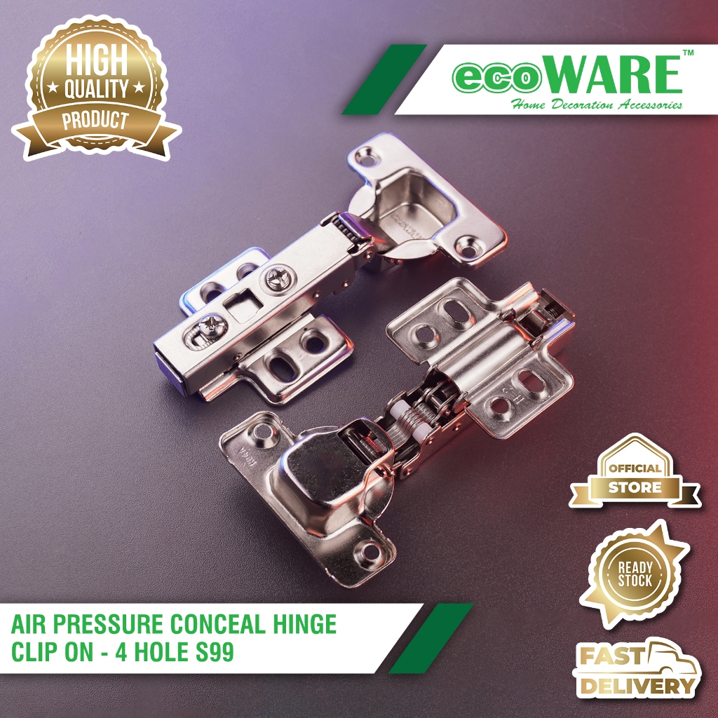 ecoWARE Air Pressure Conceal Hinge Clip On - 4 Hole S99 Door Hinge ...