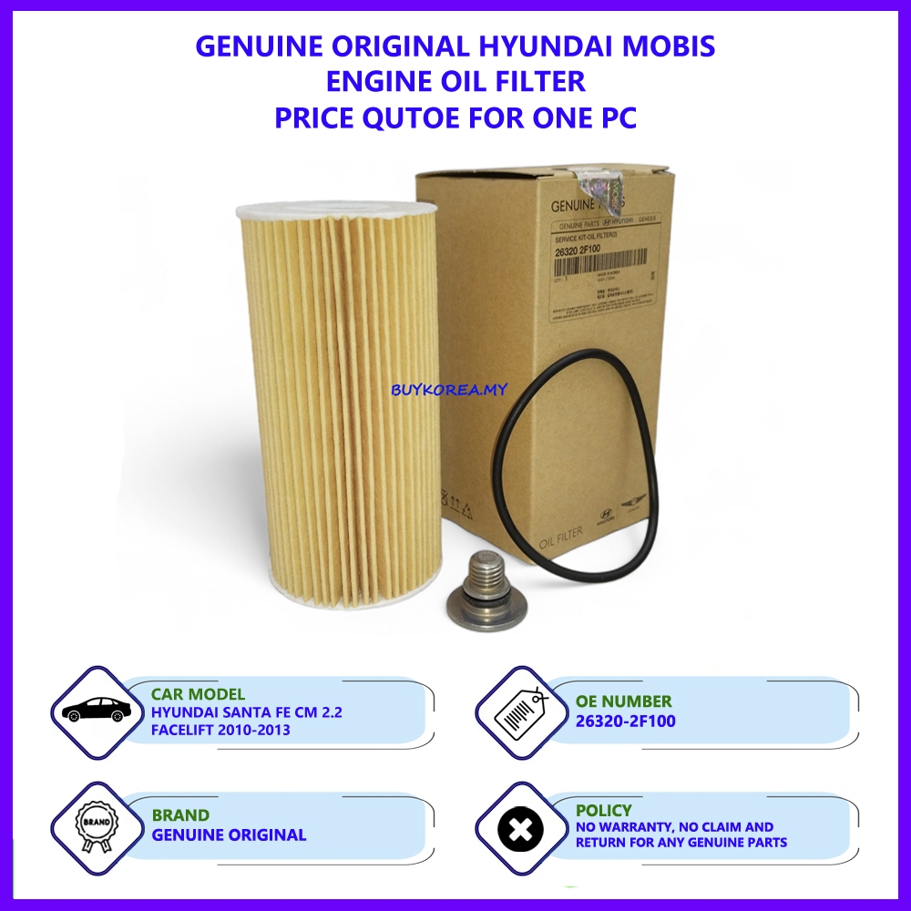 Hyundai Santa Fe CM 2.2 Facelift 2010-2012 Genuine Hyundai Mobis Engine ...