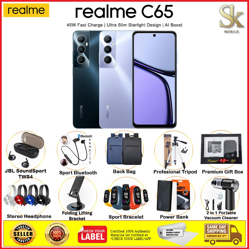 Realme C65 4G Smartphone | 8GB RAM + 256GB ROM | Original Realme ...