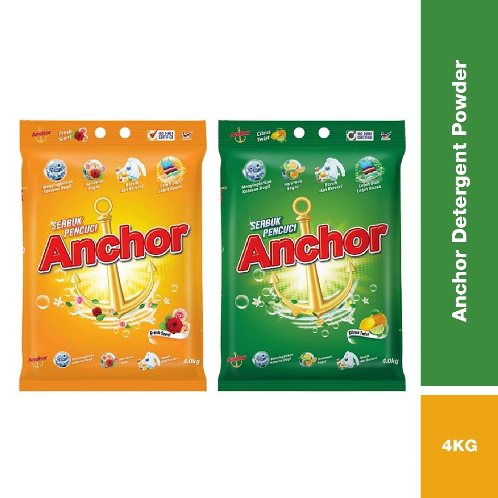 Anchor Detergent Powder Citrus Twist / Fresh Scent 4kg | Shopee Malaysia