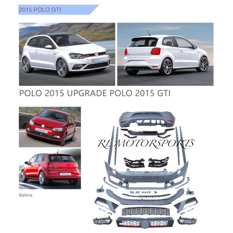 Volkswagen polo mk5 2011- 2017 gti bodykit body kit front rear Bumper ...