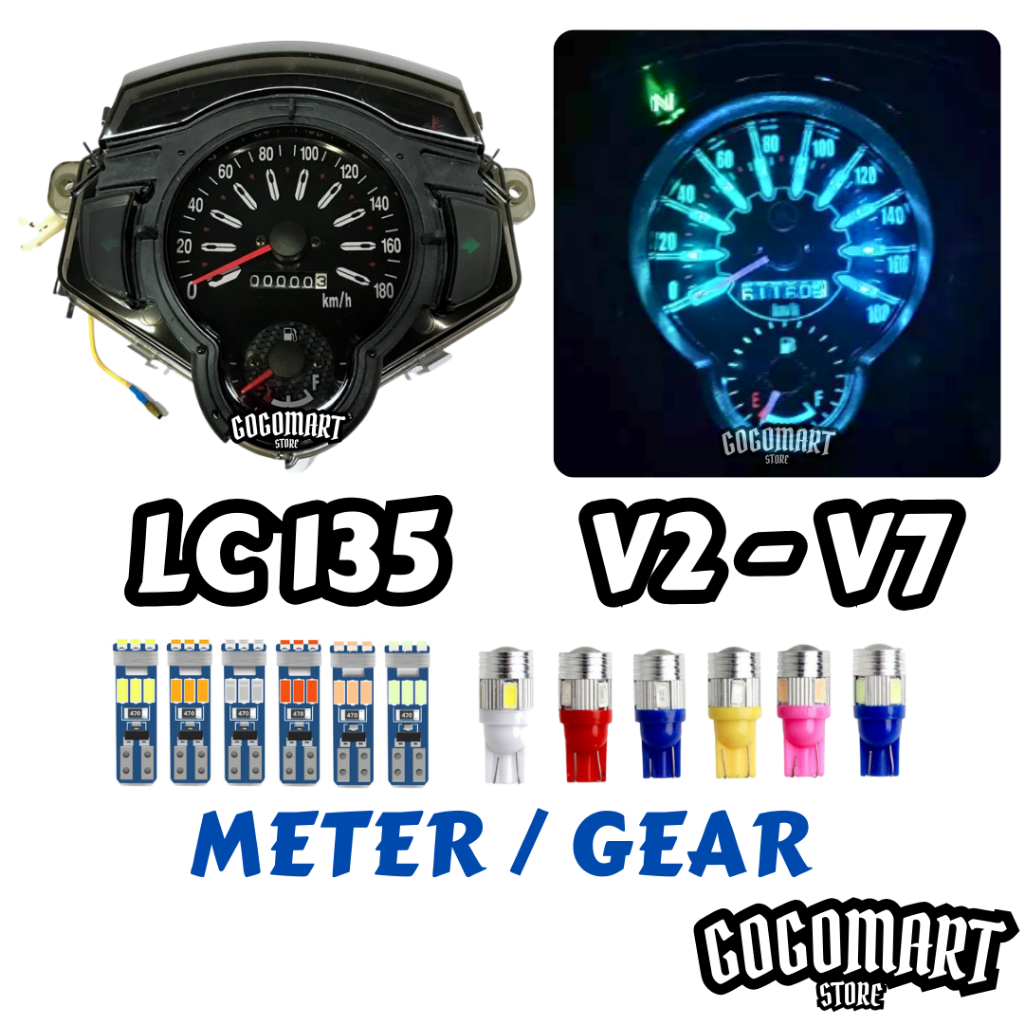 YAMAHA LC135 V2-V7 METER LED BULB Tukar Lampu Meter LED Speed Gear ...