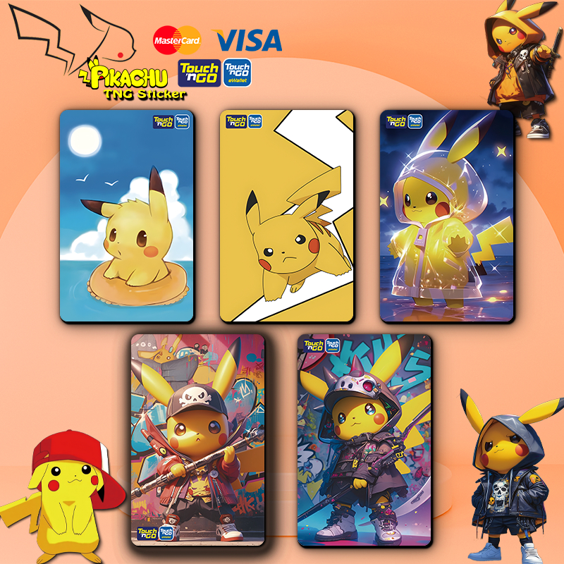 POKEMON PIKACHU - Tng Touch N Go/Bank Card Sticker Cover (Buy4Free1 ...