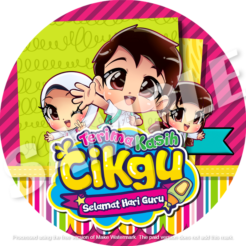 DIY Sticker Bulat Hadiah Selamat Hari Guru | Sticker Teacher's day ...