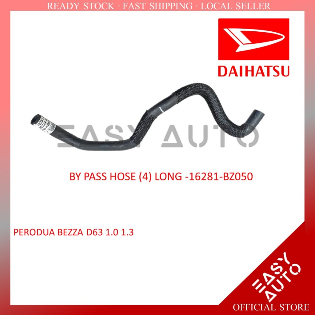 PERODUA BEZZA D63 1.0 1.3 - BY PASS HOSE (4) LONG RUBBER - 16281-BZ050 ...