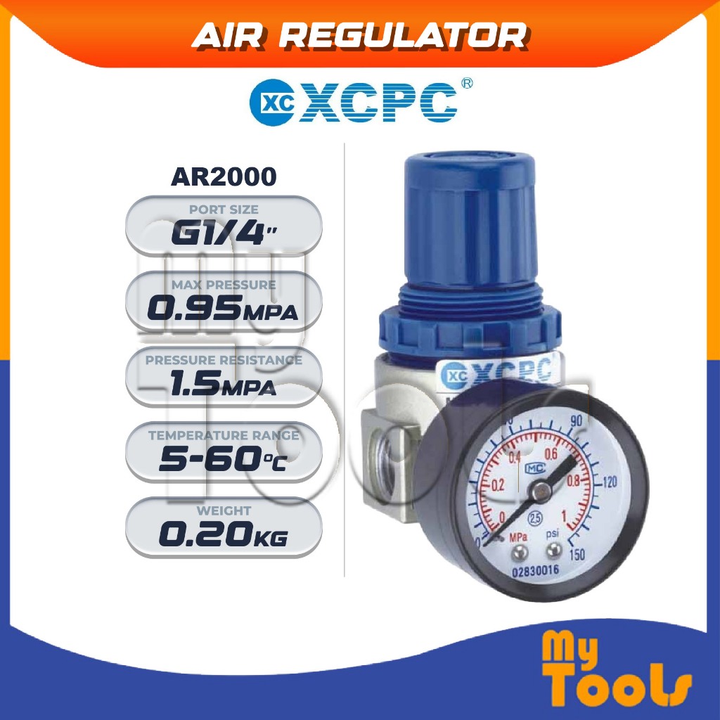 XCPC AR2000 Pneumatic Air Control Unit Compressor Pressure Regulator 8 ...