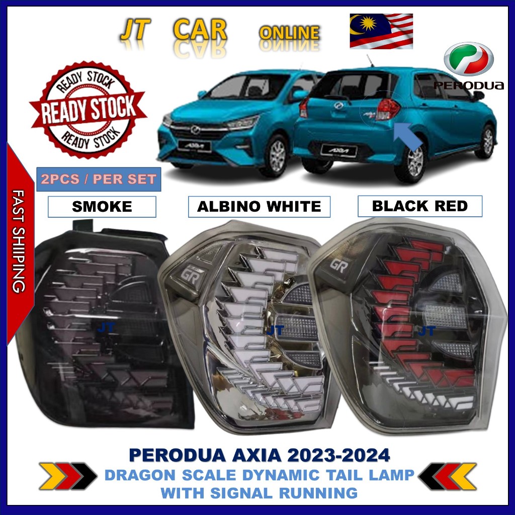 Perodua Axia 2023 - 2024 Dragon Scale Dynamic Tail Lamp With Signal ...