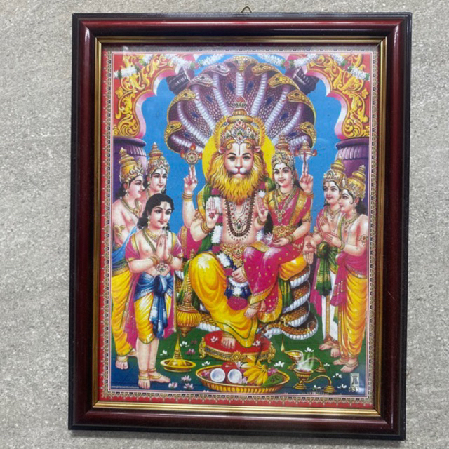 Narasimha Hindu God Photo frame | Sami Photo Frame | 9x12 | Shopee Malaysia