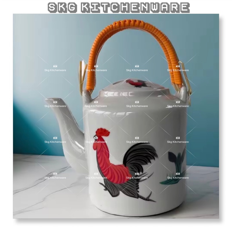 1200ML Traditional Ceramic Rooster Chicken Teapot Lama Fashion Seramik ...