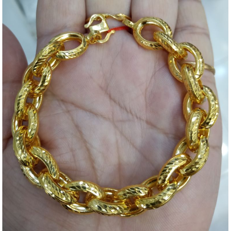 916 latest Gold Bracelet Gelang Tangan Sauh Baru Emas916🌈 | Shopee Malaysia