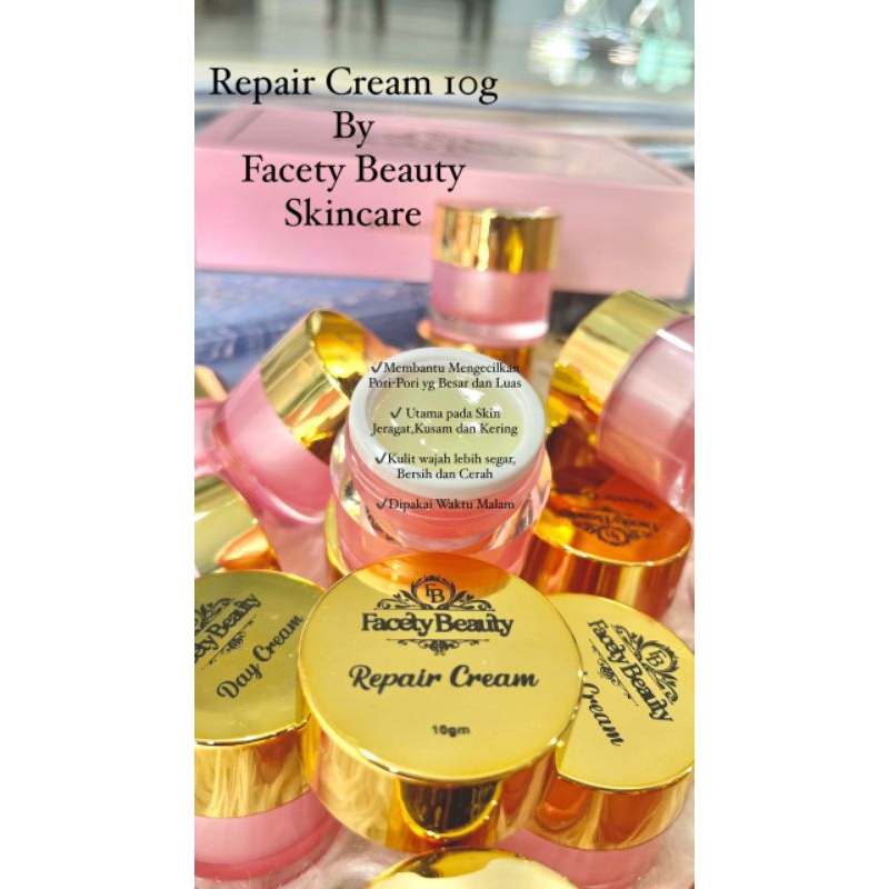 FACETY BEAUTY(REPAIR CREAM 10G)📍💯 ORIGINAL HQ 📍 FREE GIFT 🎁 | Shopee ...