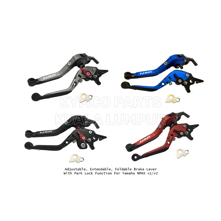 Yamaha NMAX CNC Adjustable Foldable Extendable Brake Lever with Parking ...