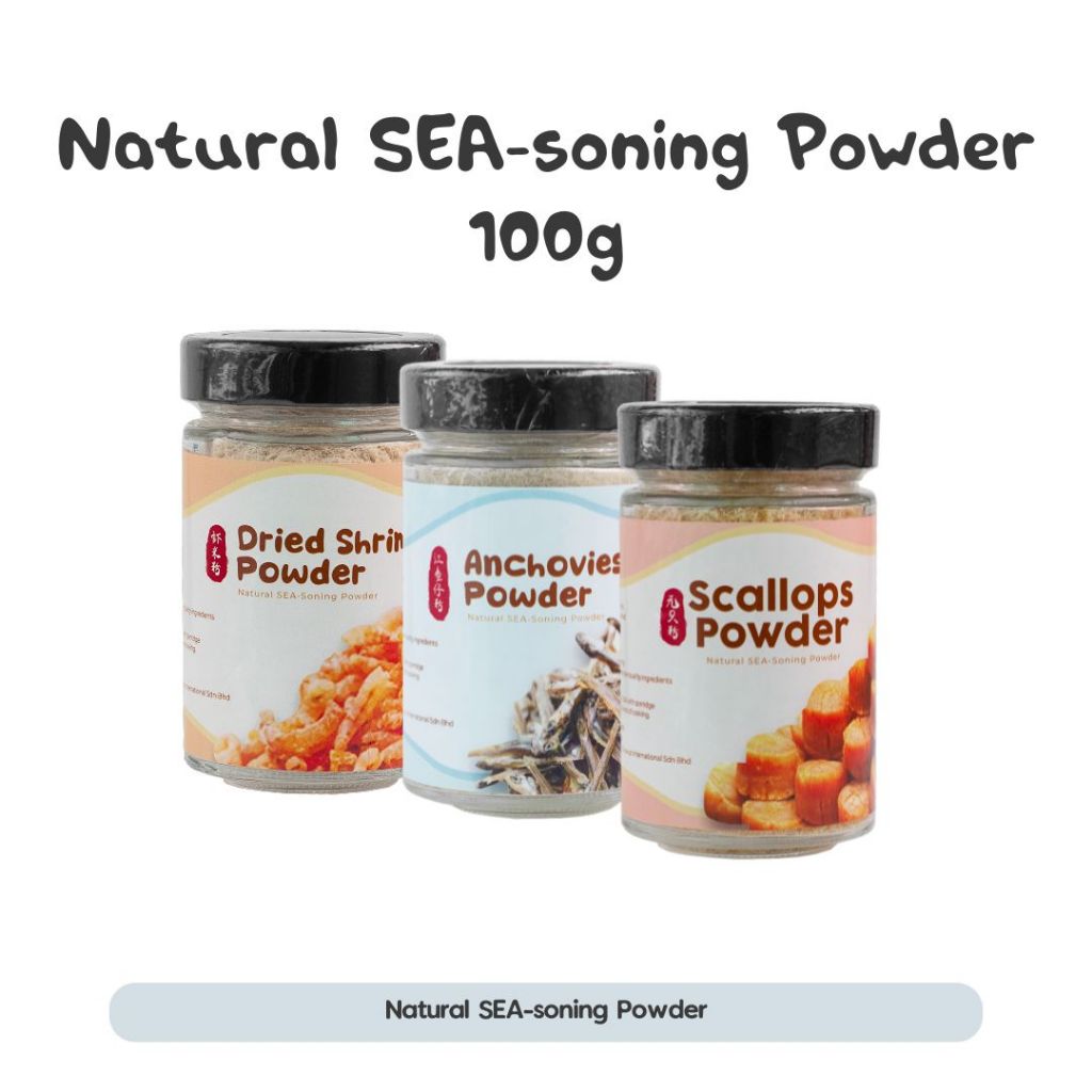 Natural SEA-soning Powder (Anchovies/ Scallops/ Dried Shrimp) 100g ...