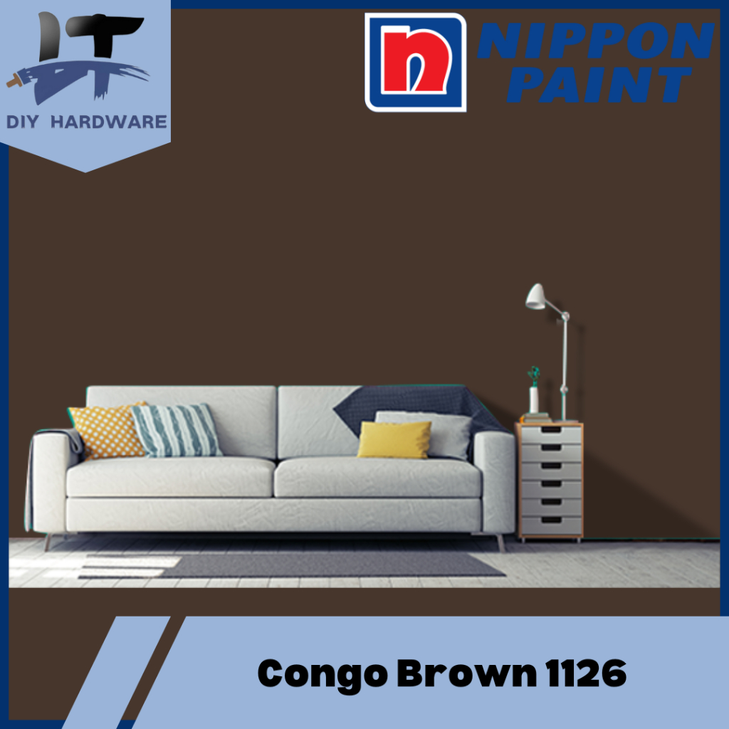1L / 5L Nippon Paint Platone High Gloss Congo Brown 1126 Cat Minyak（For ...