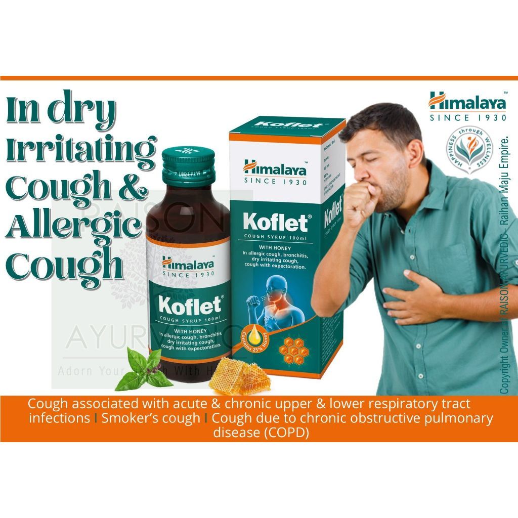 Himalaya Koflet Cough Syrup With Honey/Sugar Free 100ml | Shopee Malaysia