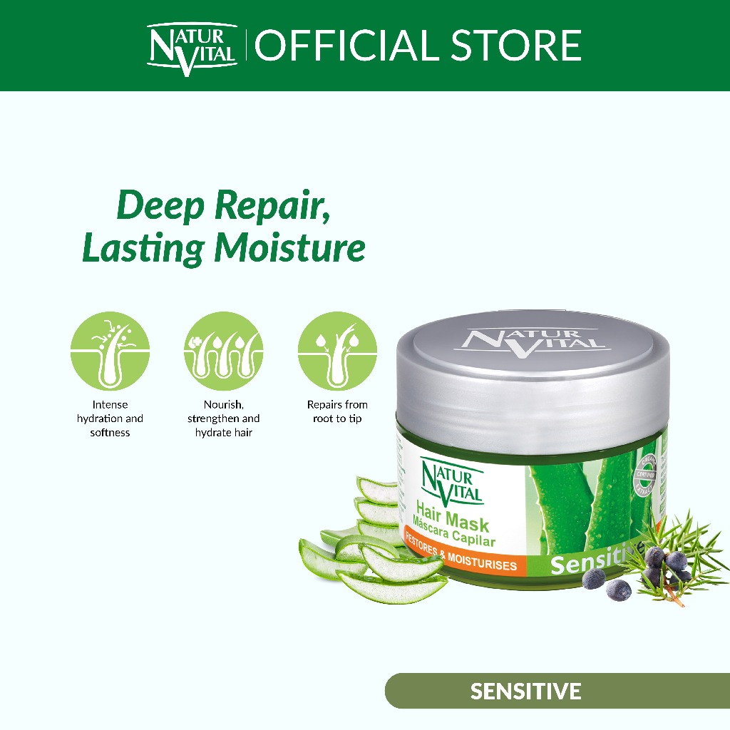 NaturVital Sensitive Hair Mask - Juniper (300ml) | Shopee Malaysia