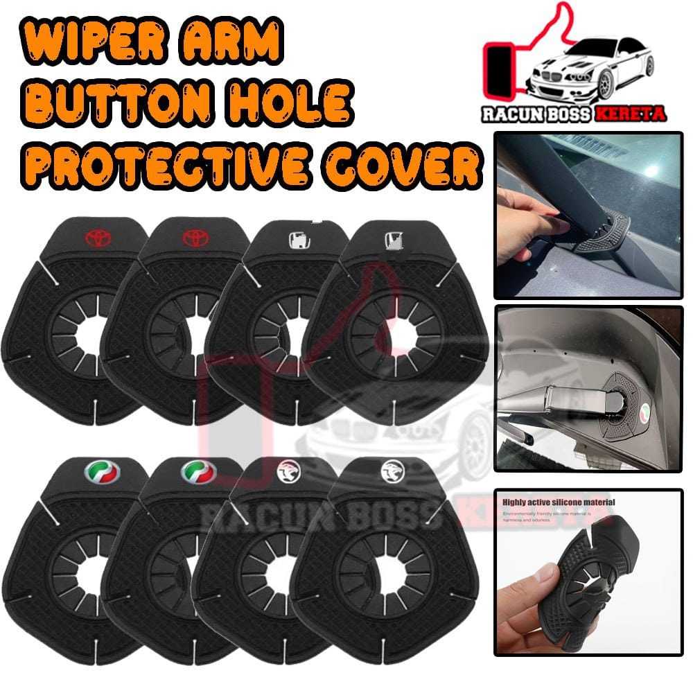 WIPER HOLE PROTECTIVE COVER WINDSHIELD WIPER ARM BUTTOM SILICONE PADS ...