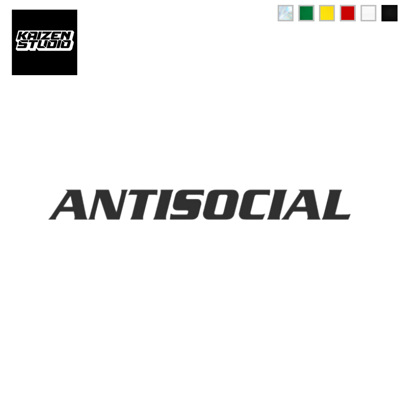 KAIZEN STUDIO AntiSocial Car Vinyl Cutting Sticker | Shopee Malaysia