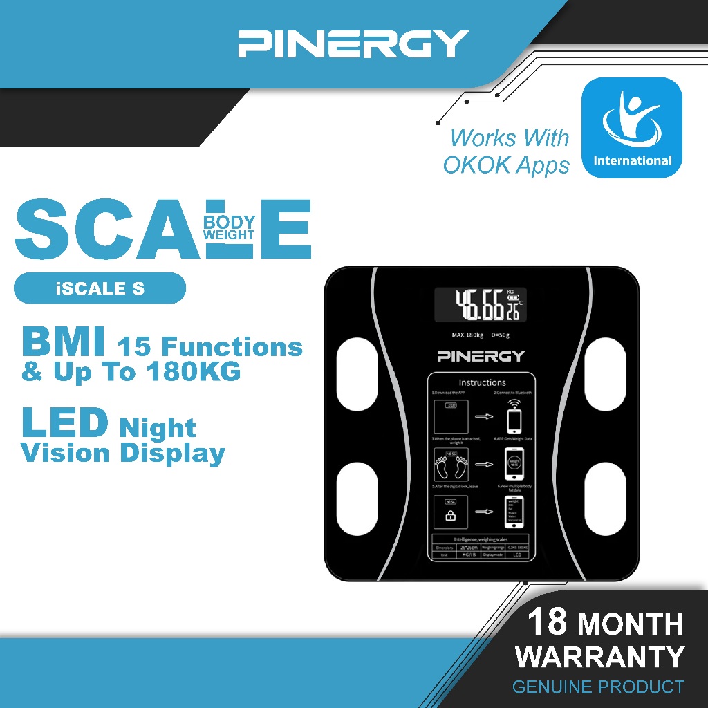 Pinergy Smart Digital Body Weight Scale Electronic Weighing iScale S ...
