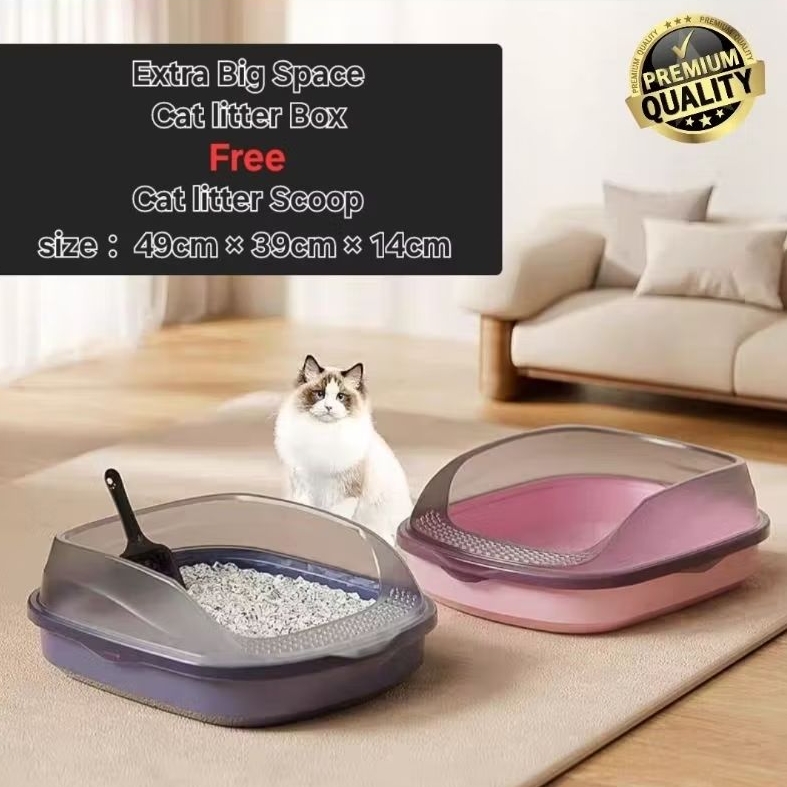 Cat Litter Box Extra big Cat Toilet Tempat Berak Kucing Tandas Kucing ...