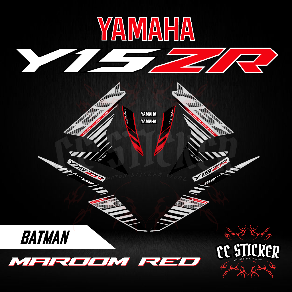 YAMAHA YSUKU / Y15ZR | MOTOR STICKER STRIPE MAROOM PURBA CUSTOM BATMAN ...