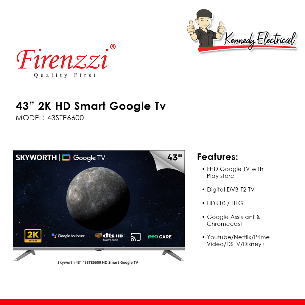 SKYWORTH 43" 2K Full HD Google TV 43STE6600 | Shopee Malaysia