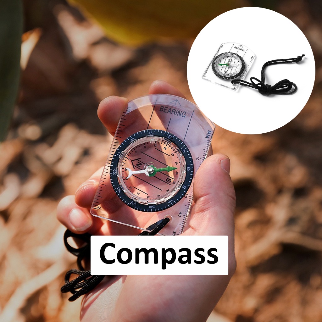 Chill Journey Portable Compass Multifunctional Scale Ruler Map Ruler ...