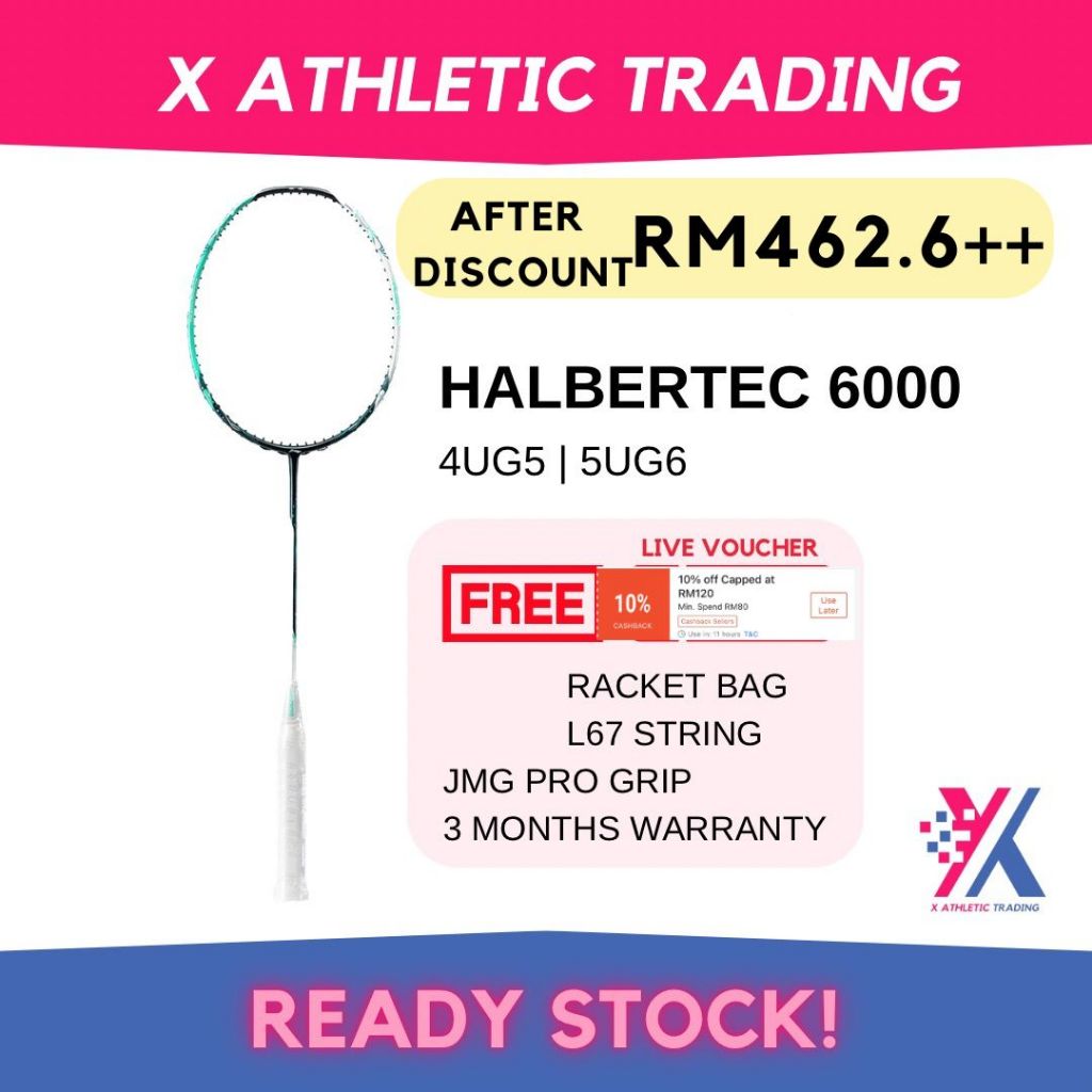 [100% ORIGINAL] HALBERTEC 6000 BADMINTON RACKET 战戟6000 | Shopee Malaysia