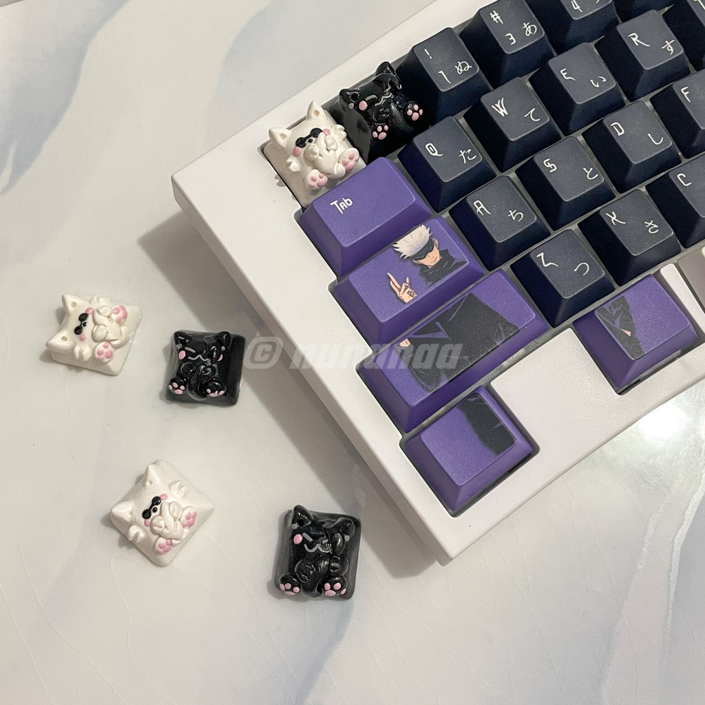 ARTISAN KEYCAPS - GOJO AND GETO CATTO POLYMER CLAYS PBT KEYCAPS GRADE A ...