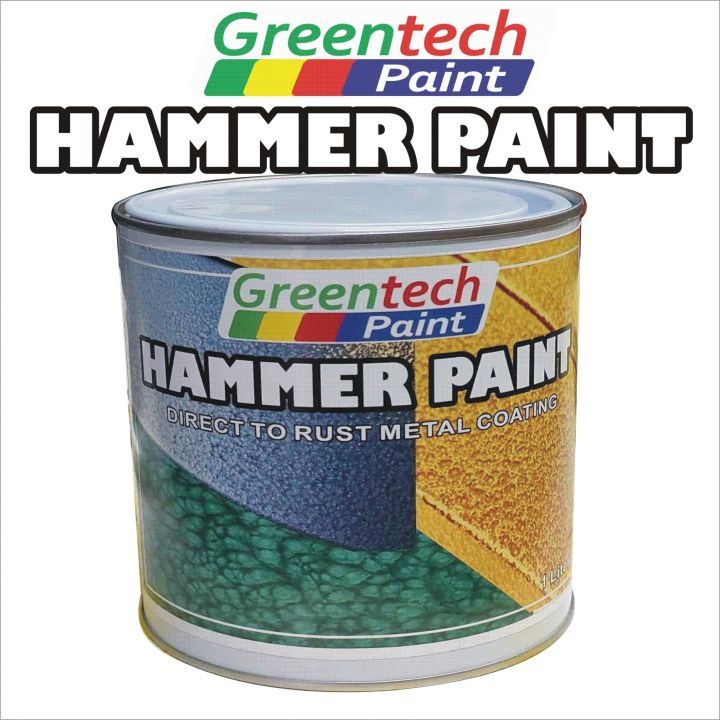 READY STOCK (1L) HEMMER PAINT ( GREENTECH ) HAMMERED Finish Direct to ...