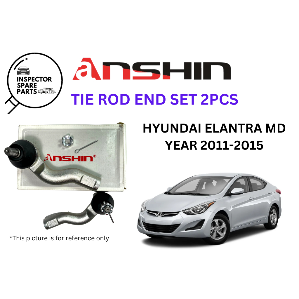 (2PCS1SET) ANSHIN JAPAN QUALITY HYUNDAI ELANTRA MD YEAR 2011 TIE ROD ...