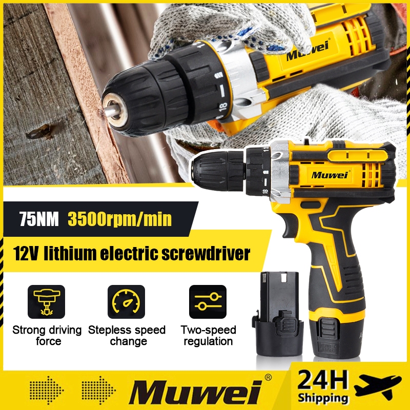 Multifunctional Cordless Impact Drill Driver Kit Rechargeable Hand ...
