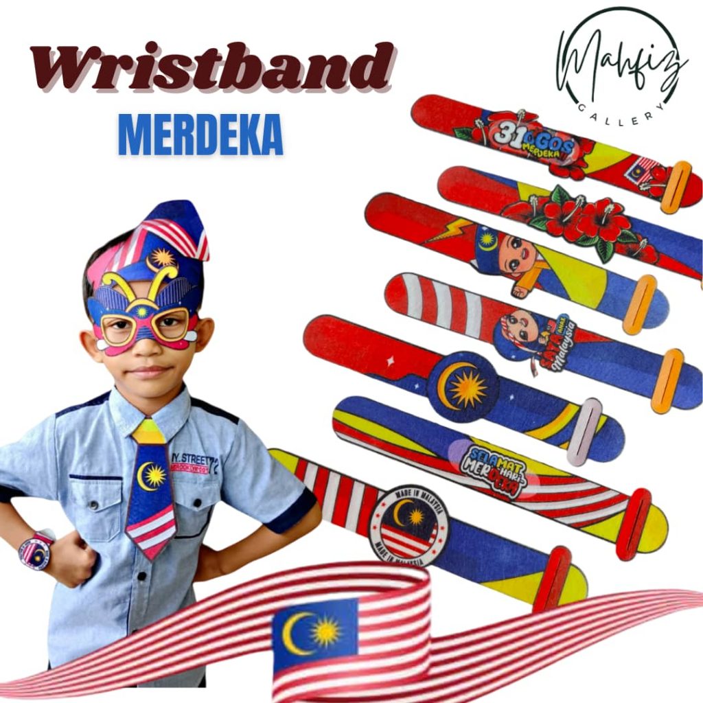 WRISTBAND MERDEKA KAIN FELT|wristband merdeka|wristband felt tahan ...