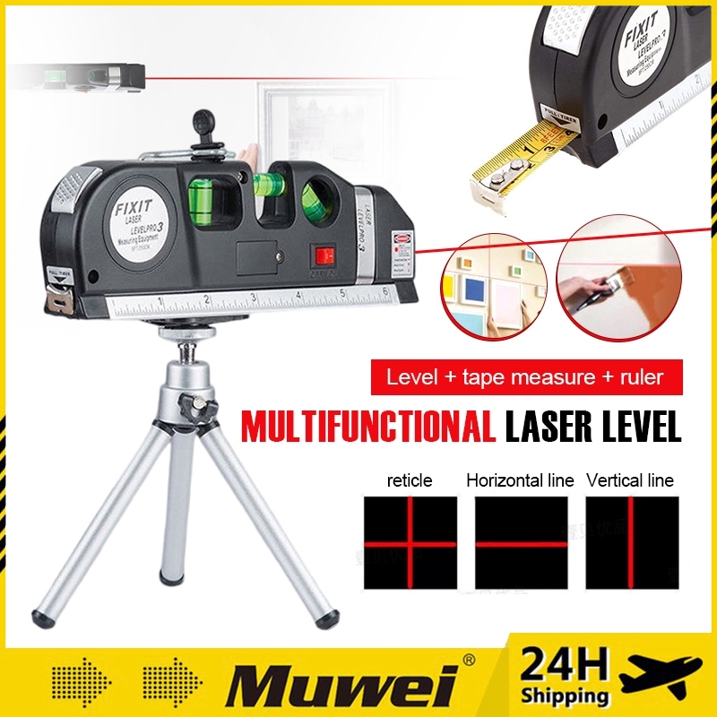 4 in 1 Infrared Laser Level With Tripod Horizontal Vertical Cross Line ...